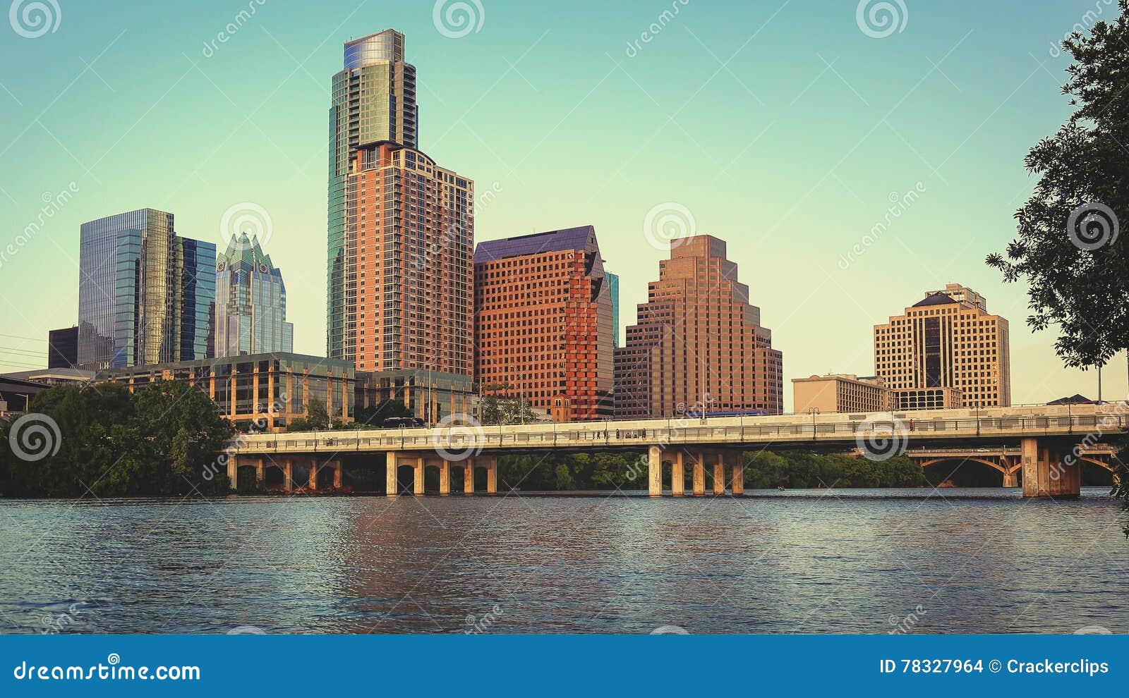 Austin, Texas Skyline Along the Colorado River Stock Photo - Image of ...