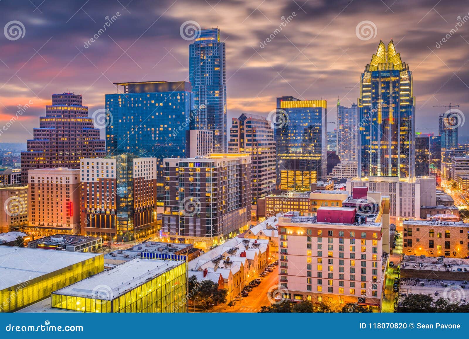 Austin, Texas, USA Cityscape Stock Photo - Image of rooftop, america ...