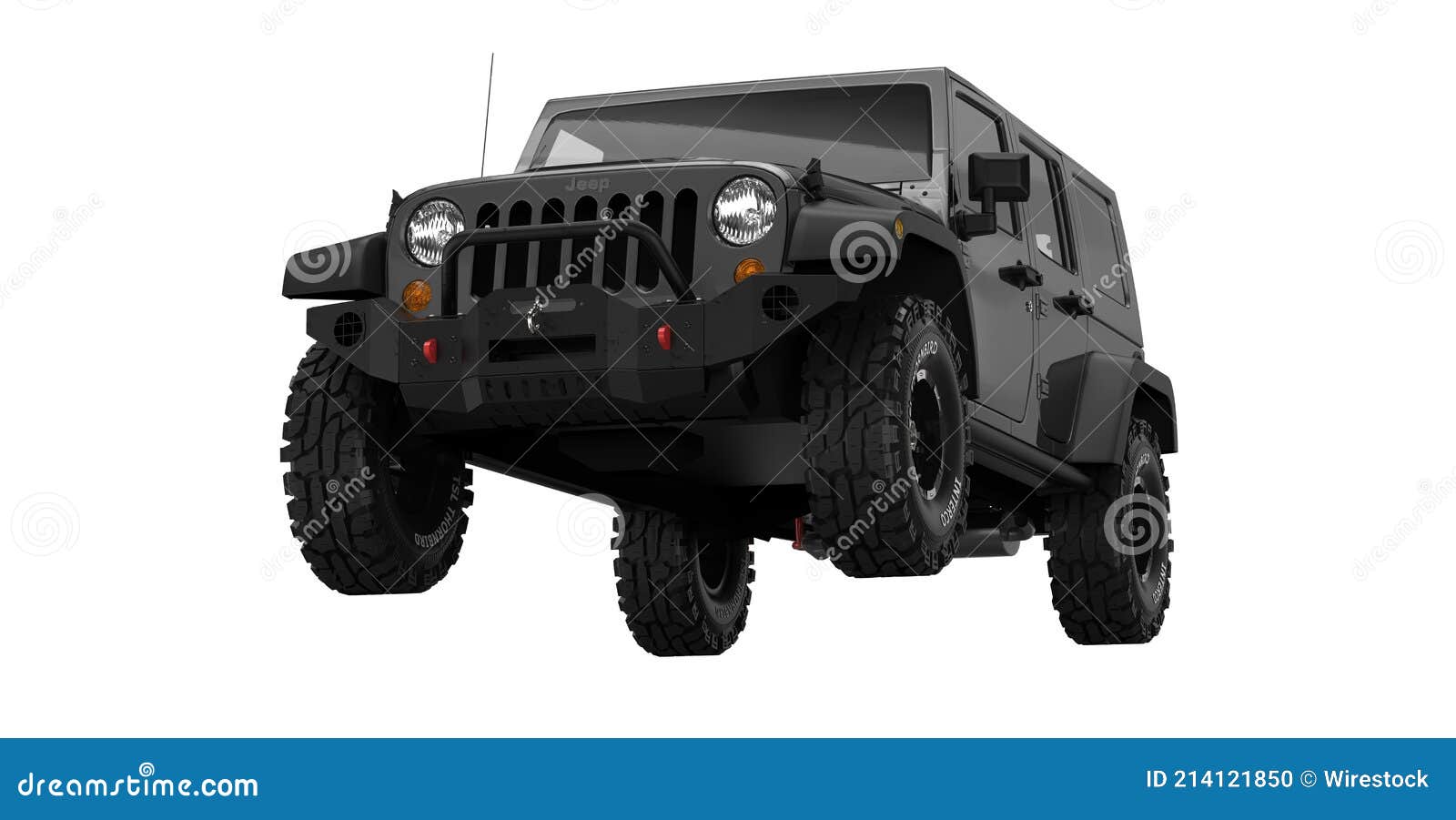 Black Jeep Wrangler Rendering Editorial Image - Illustration of black ...