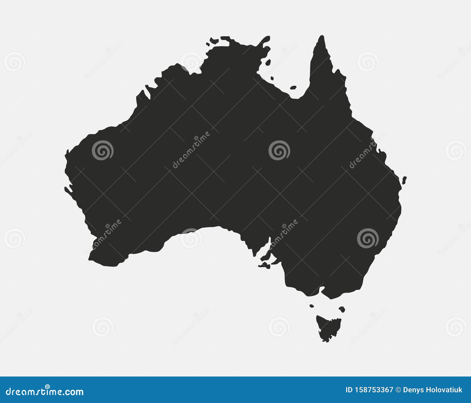 Australia Blank Map. Australian Background. Map of Australia Isolated ...