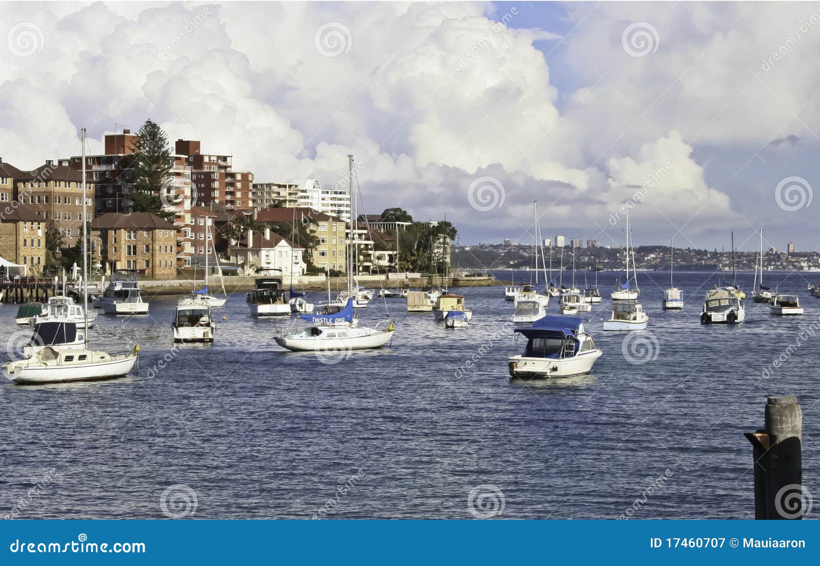 Australia Boat Harbor stock image. Image of boat, clouds - 17460707
