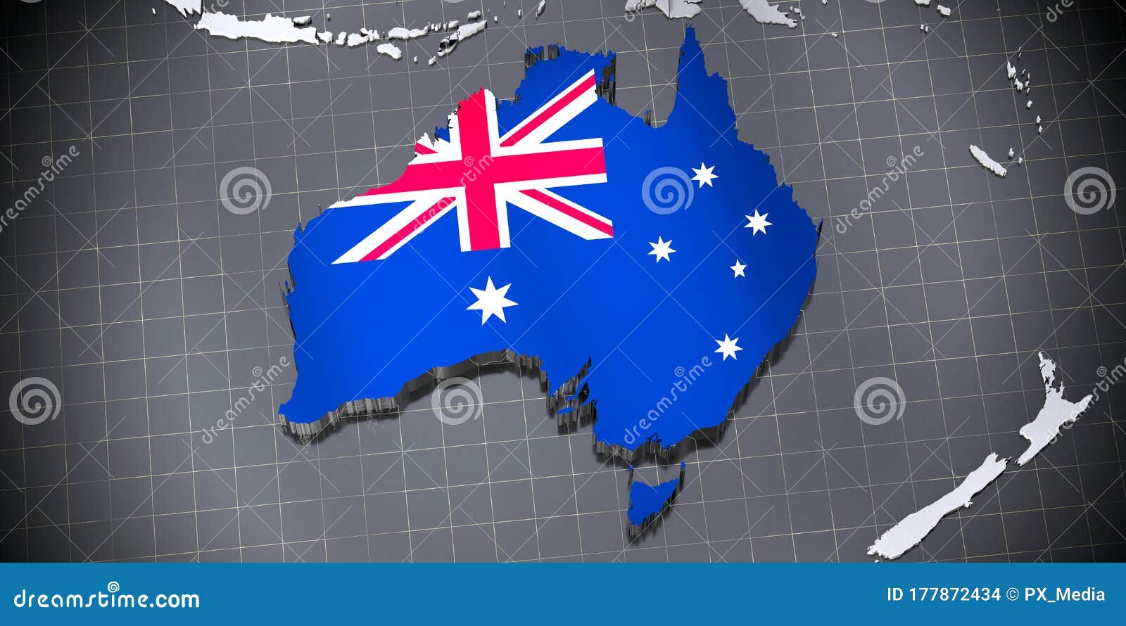 Australia - Borders and Flag Stock Illustration - Illustration of flag ...