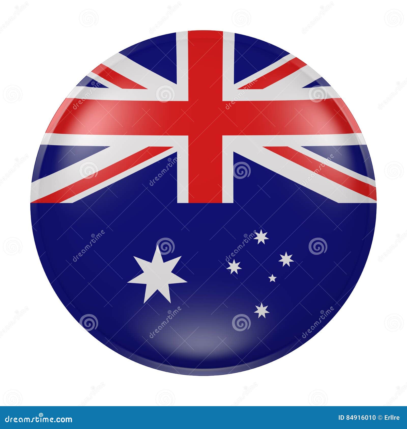 Australia Button on White Background Stock Illustration - Illustration ...