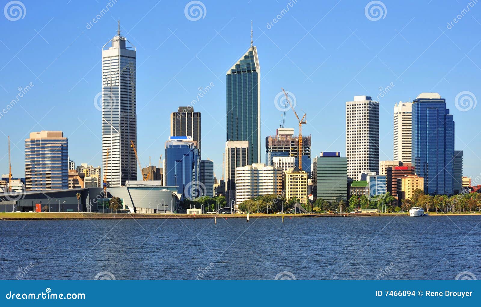 Australia City of Perth Panoramic View Stock Photo - Image of western ...