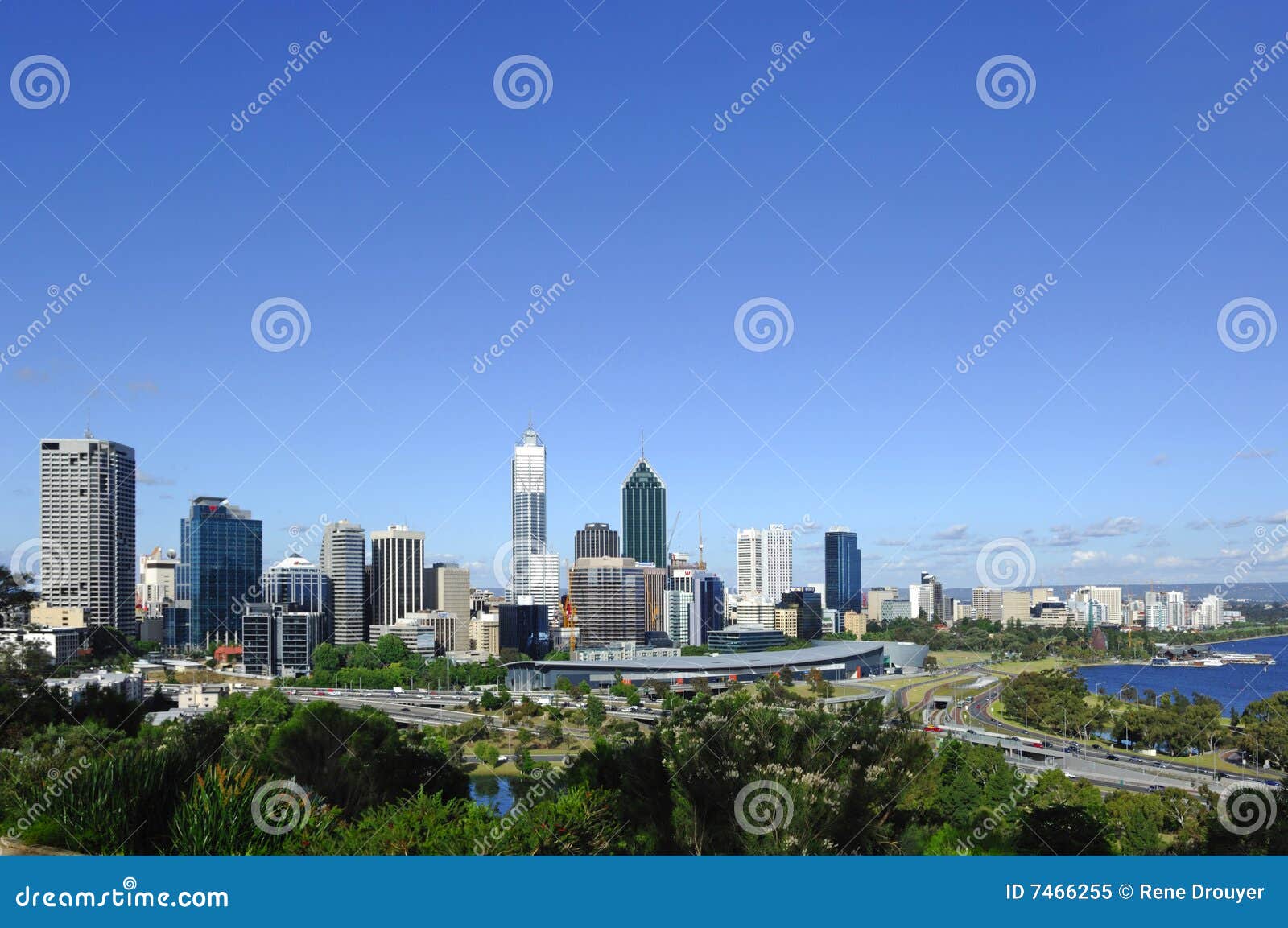 Australia City of Perth Panoramic View Stock Image - Image of state ...