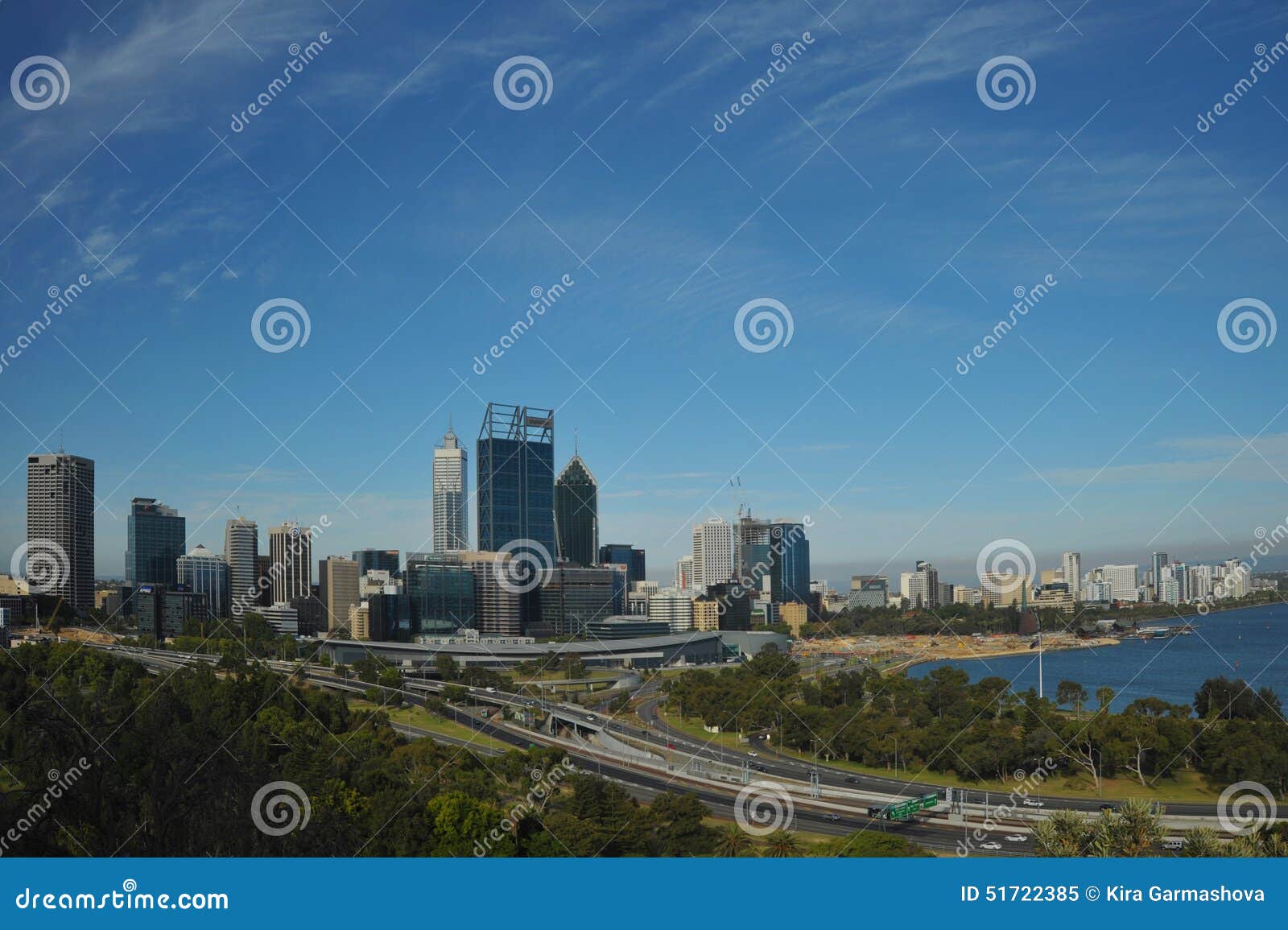 Australia City of Perth Panoramic View Stock Image - Image of view ...