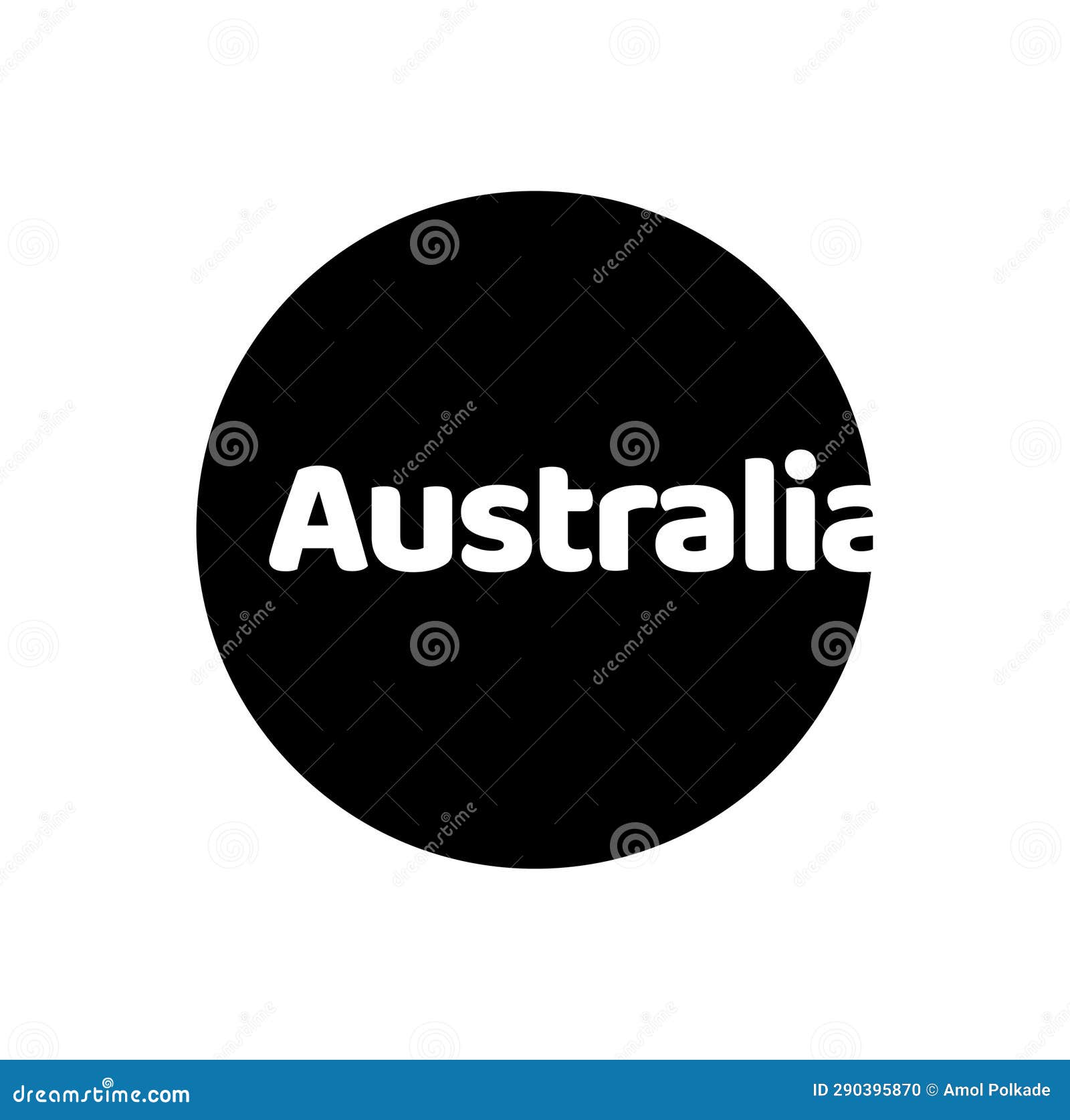 Australia Country Name Vector Typography Stock Illustration ...