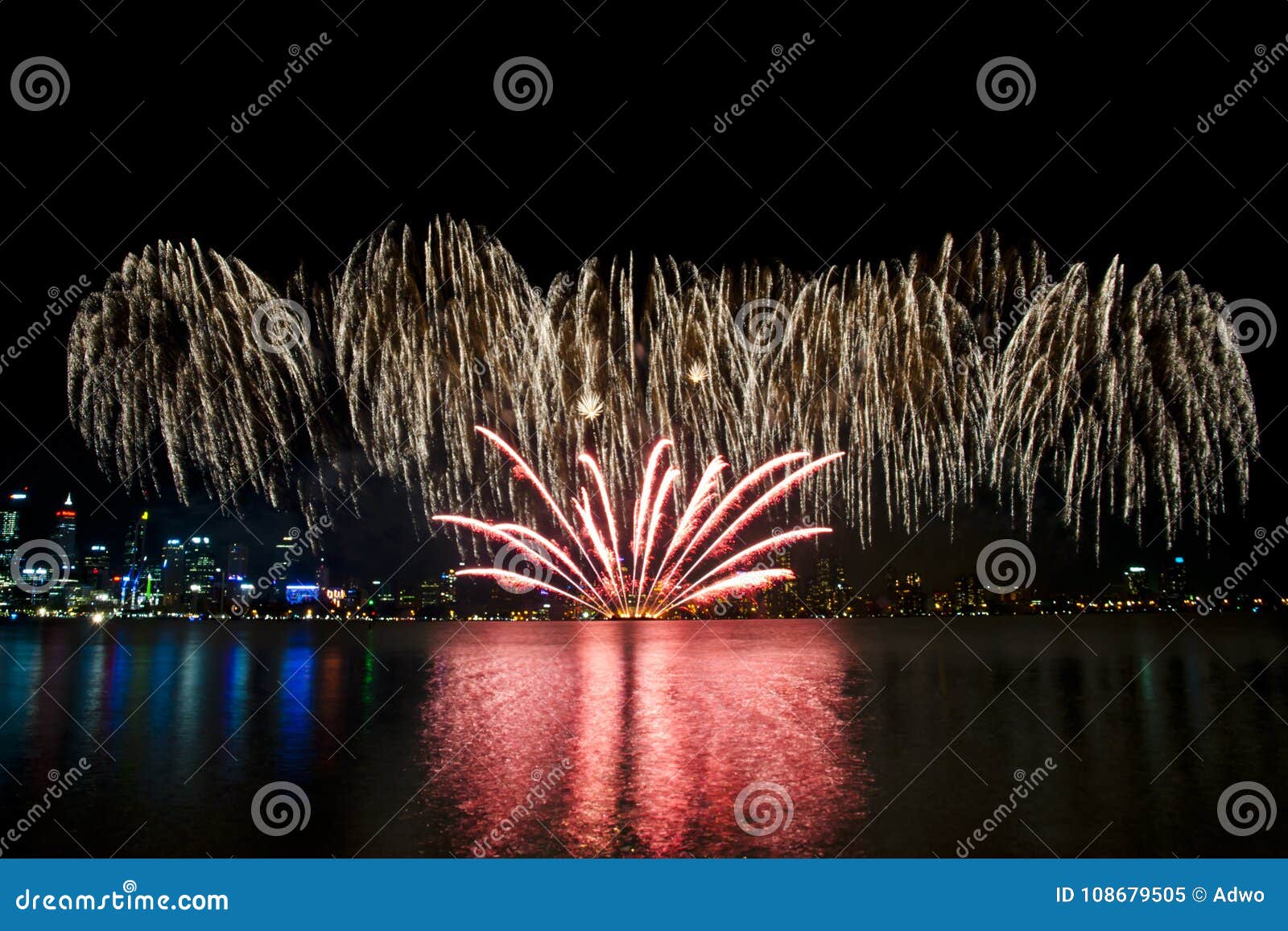 Australia Day 2018 Fireworks Stock Image - Image of holiday, night ...
