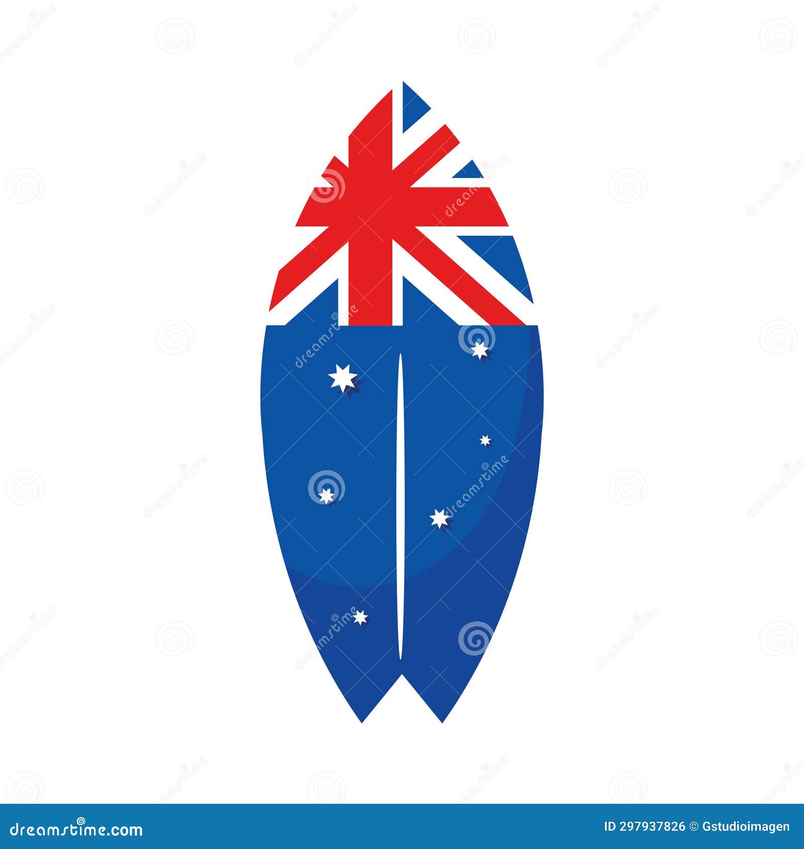 Australia Day Flag in Surfboard Stock Vector - Illustration of coast ...