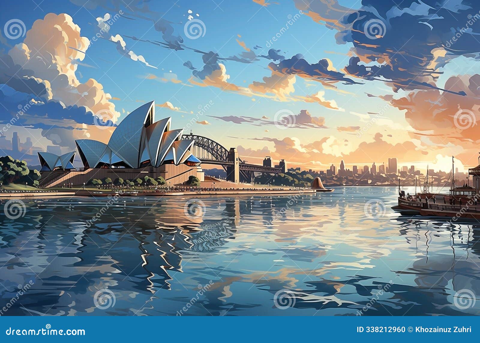 Australia Day Celebration with Flags and Sydney Opera House Stock ...