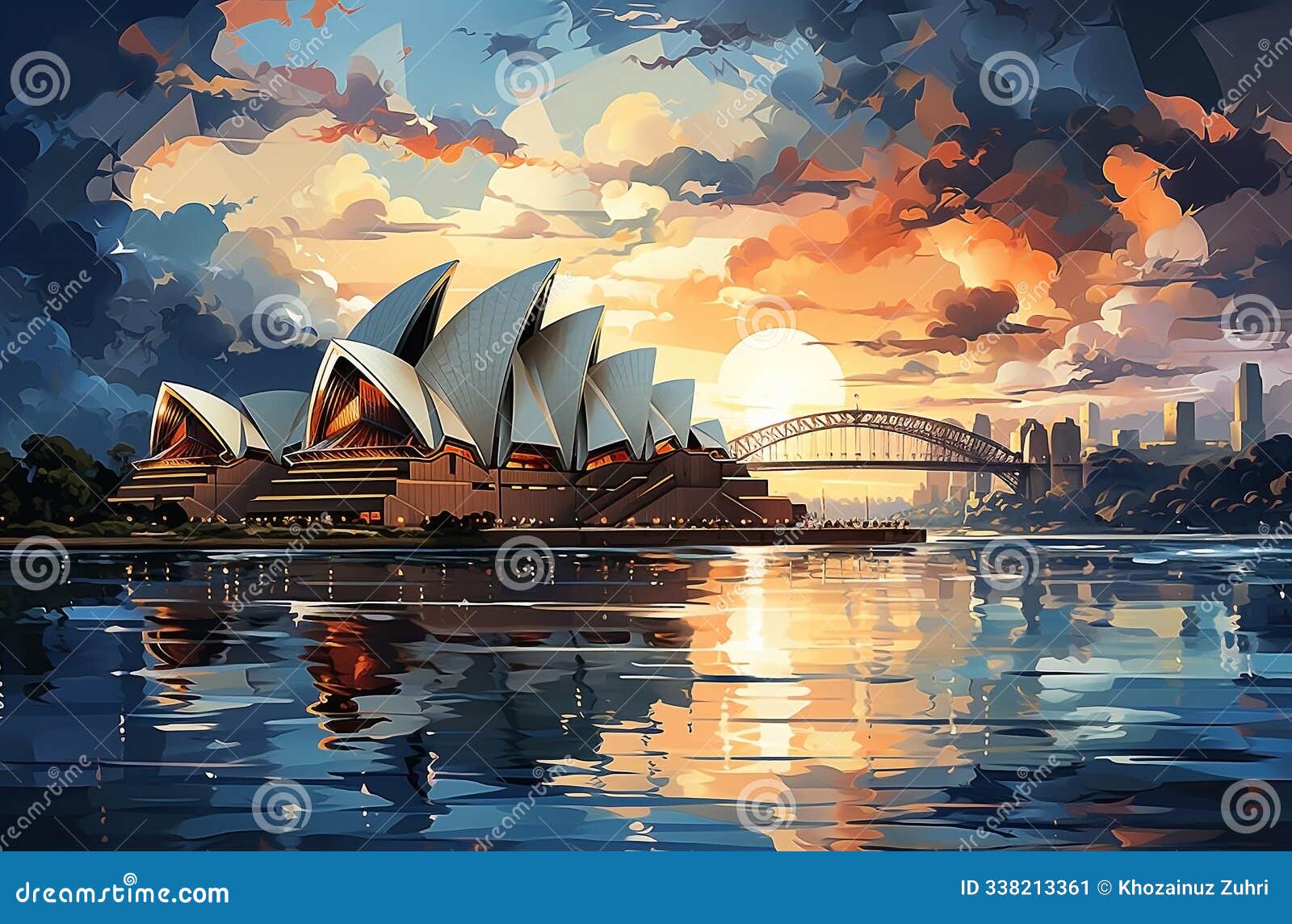 Australia Day Celebration with Flags and Sydney Opera House Stock ...