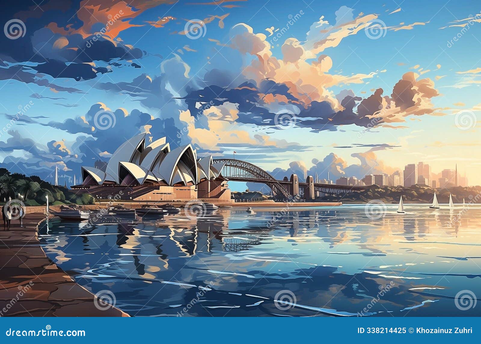 Australia Day Celebration with Flags and Sydney Opera House Stock ...