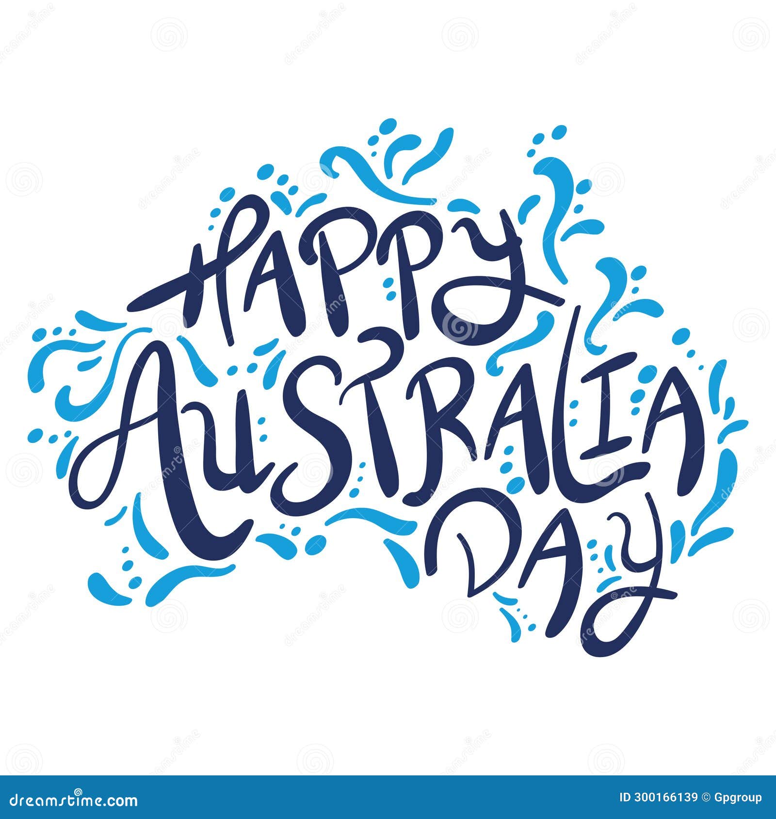 Australia Day Lettering Design Stock Vector - Illustration of culture ...
