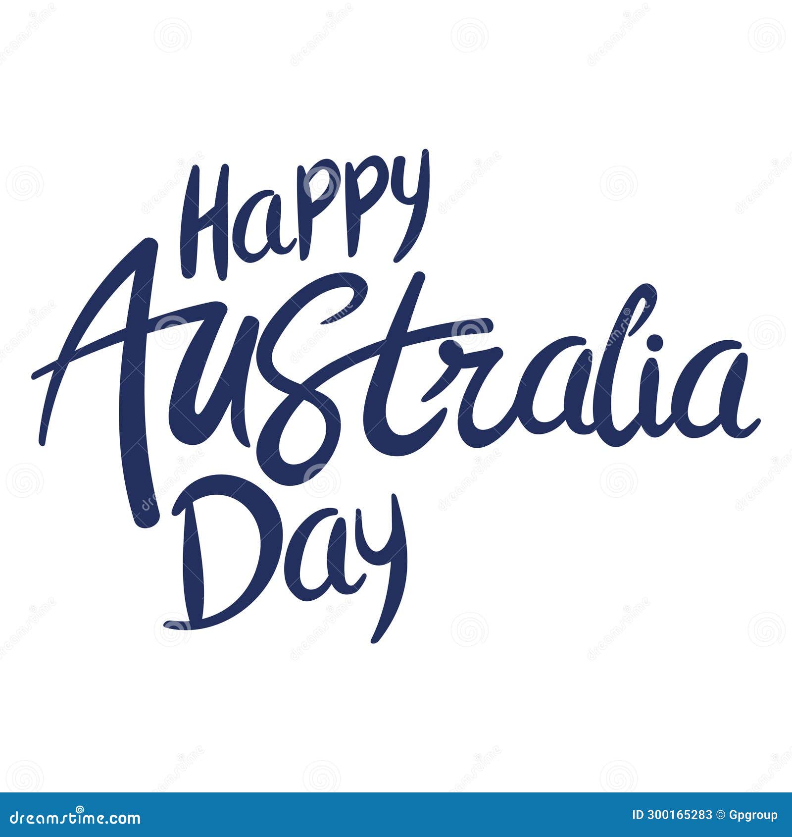 Australia Day Text Illustration Stock Vector - Illustration of ...