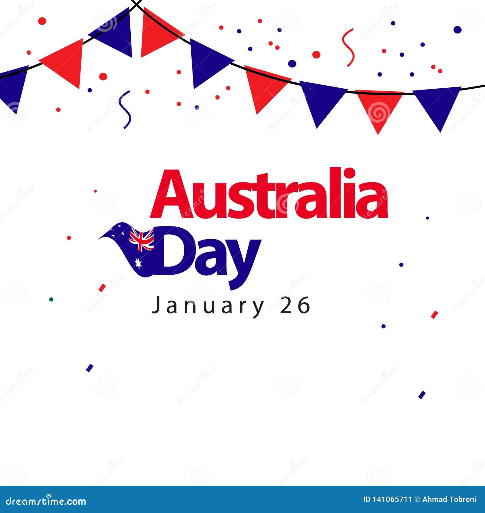 Australia Day Vector Template Design Illustration Stock Illustration ...