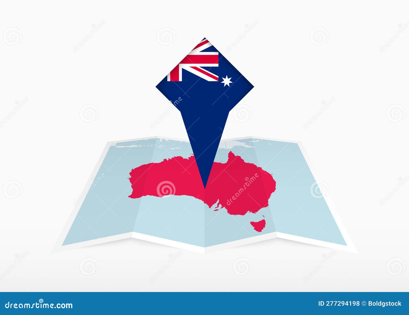 Australia Map Folded Paper Origami Vector Illustration | CartoonDealer ...