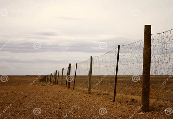 Australia - dingo fence stock photo. Image of clouds, focus - 4612934