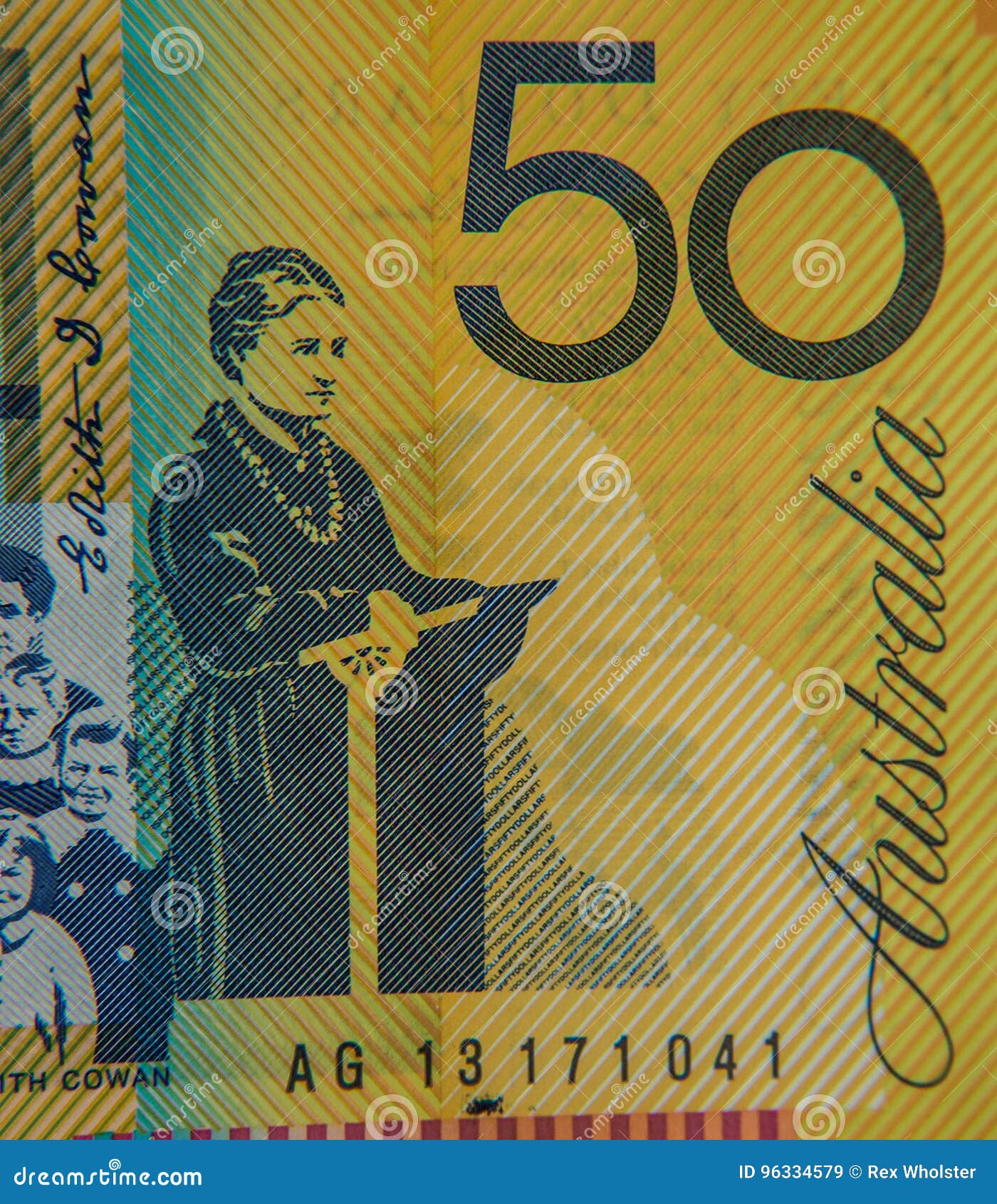 Australia 50-dollar Bank Note Stock Image - Image of australia ...