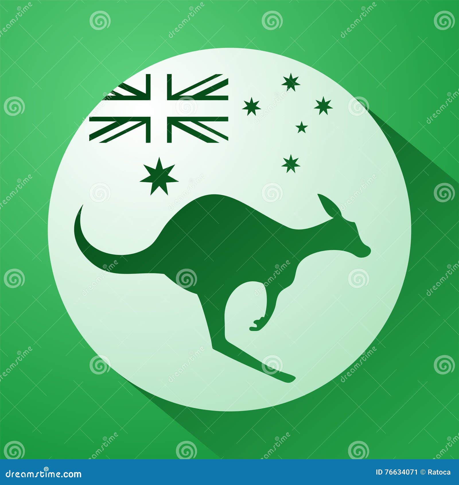 Australia emblem stock vector. Illustration of mammal - 76634071