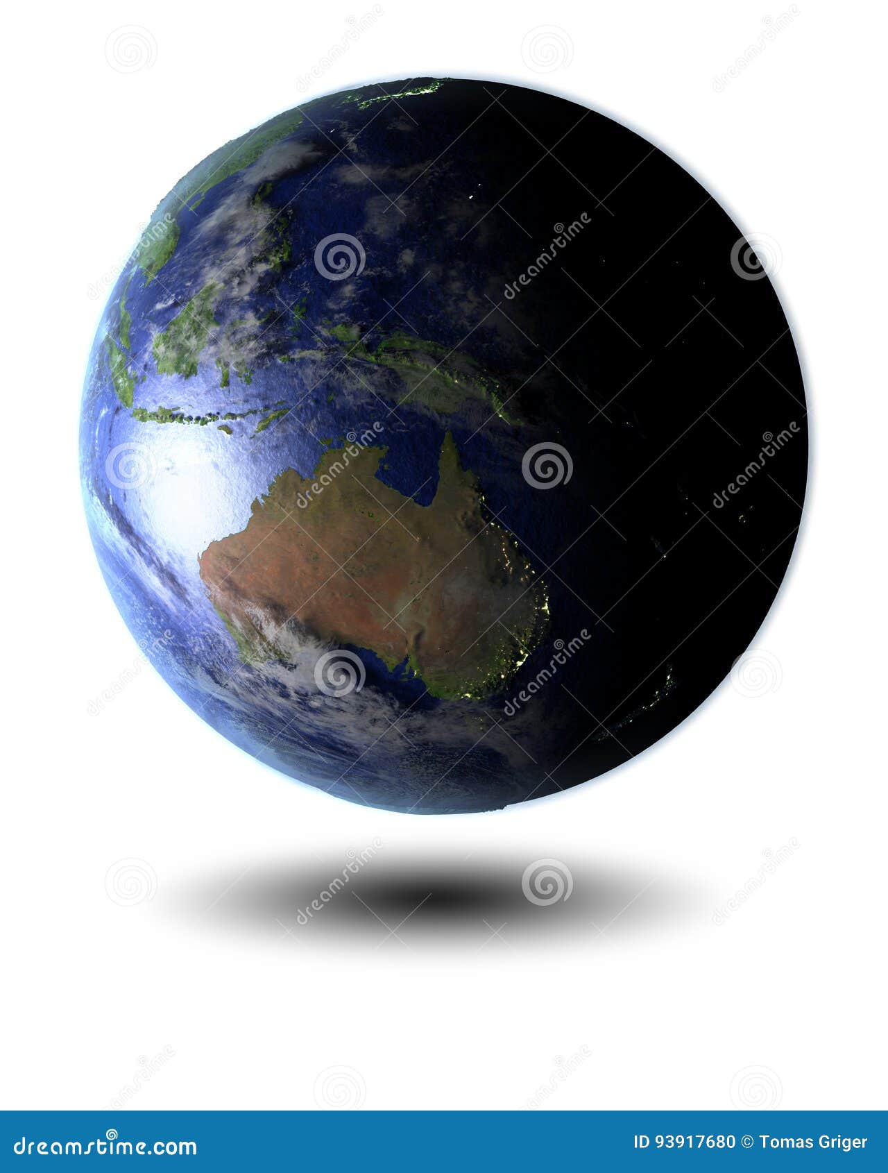 Australia En El Globo De Cernido Stock de ilustración - Ilustración de ...