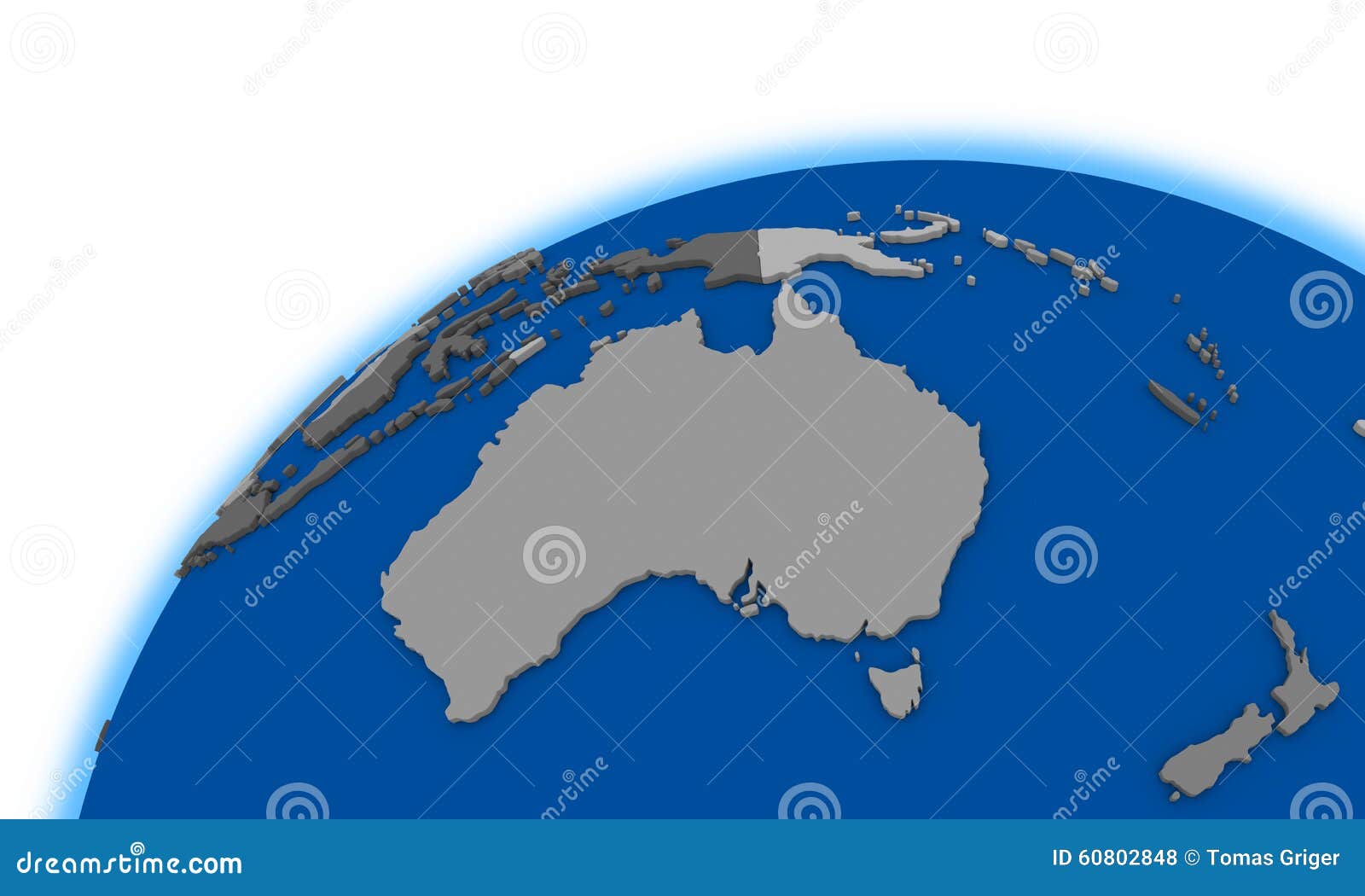 Australia En Mapa Político Del Globo Stock de ilustración - Ilustración ...