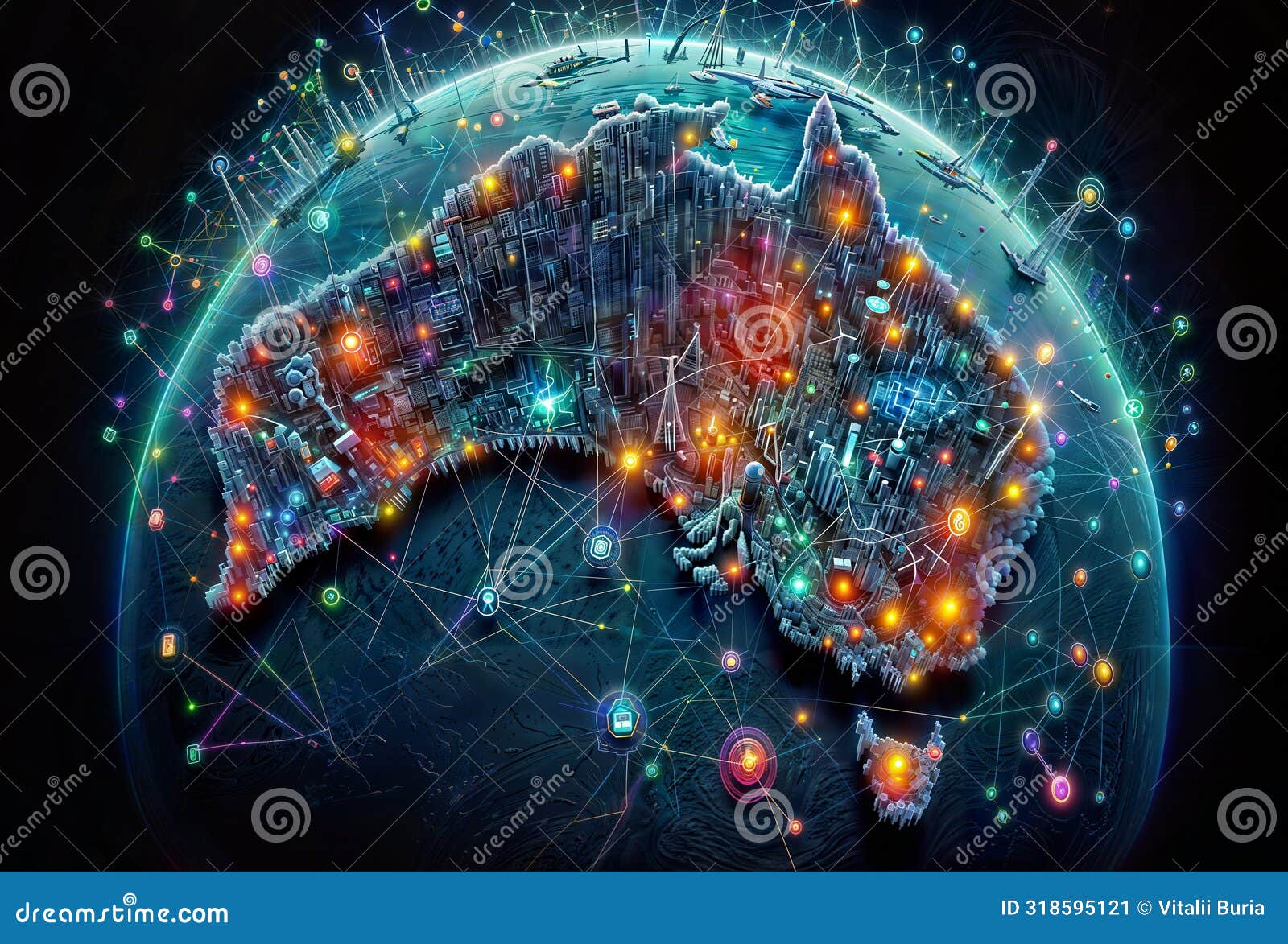 Australia Energy: 3D View of Sources & Consumption, Generative Ai Stock ...