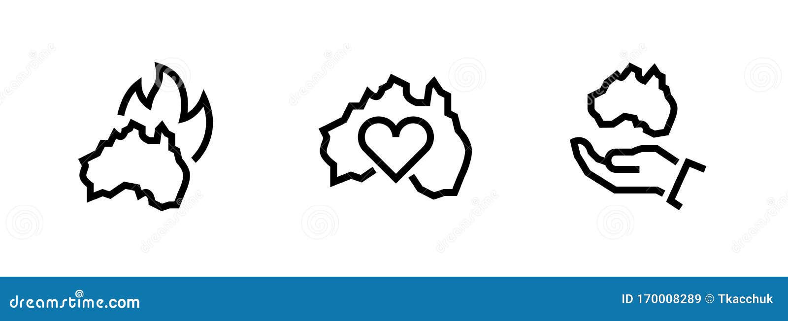 Australia on Fire, Support and Donate Vector Icon Stock Vector ...