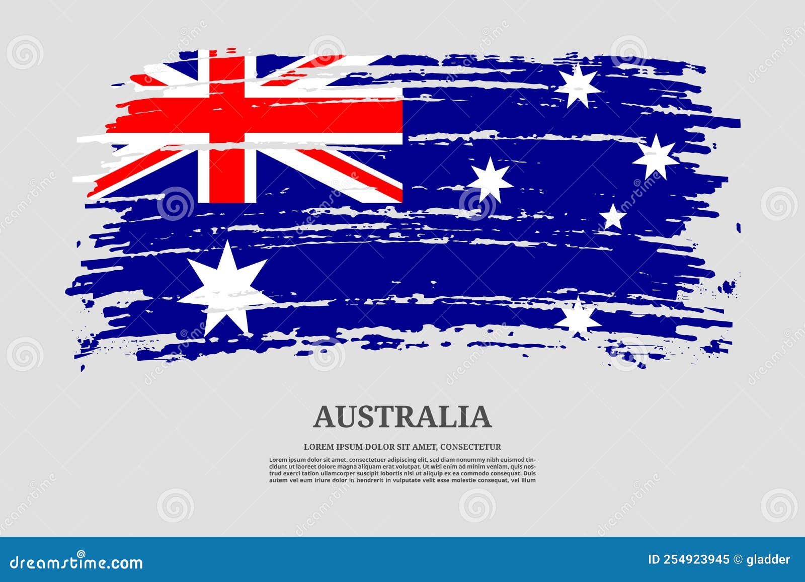 Australia Flag with Brush Stroke Effect and Information Text Poster ...
