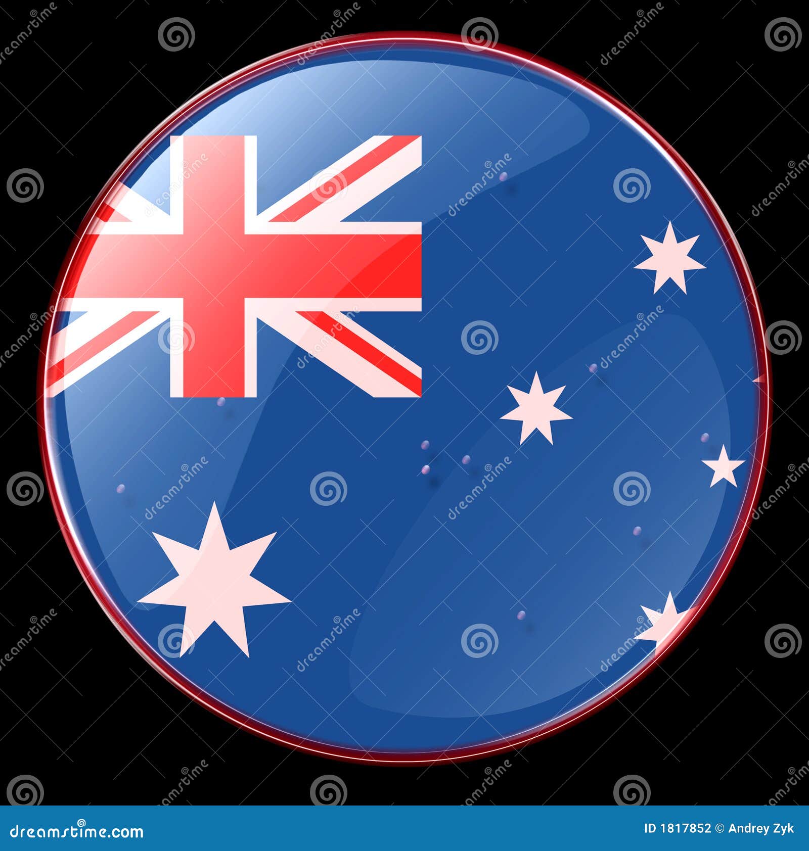 Australia Flag Button stock illustration. Illustration of australia ...
