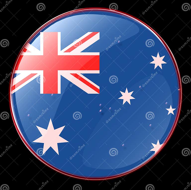 Australia Flag Button stock illustration. Illustration of australia ...