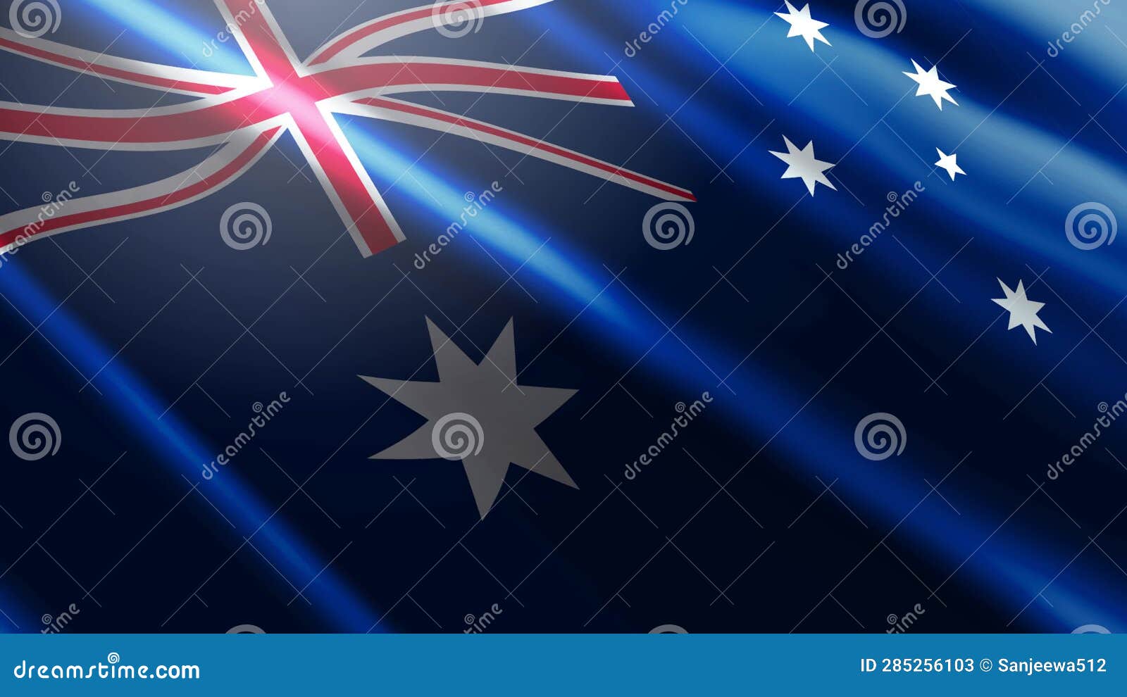 Australia Flag Closeup Animation Footage. Waving Flag of Australia ...