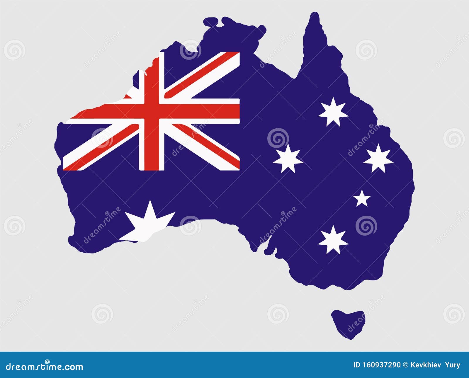 Australia Flag Map Vector Illustration Stock Vector - Illustration of ...