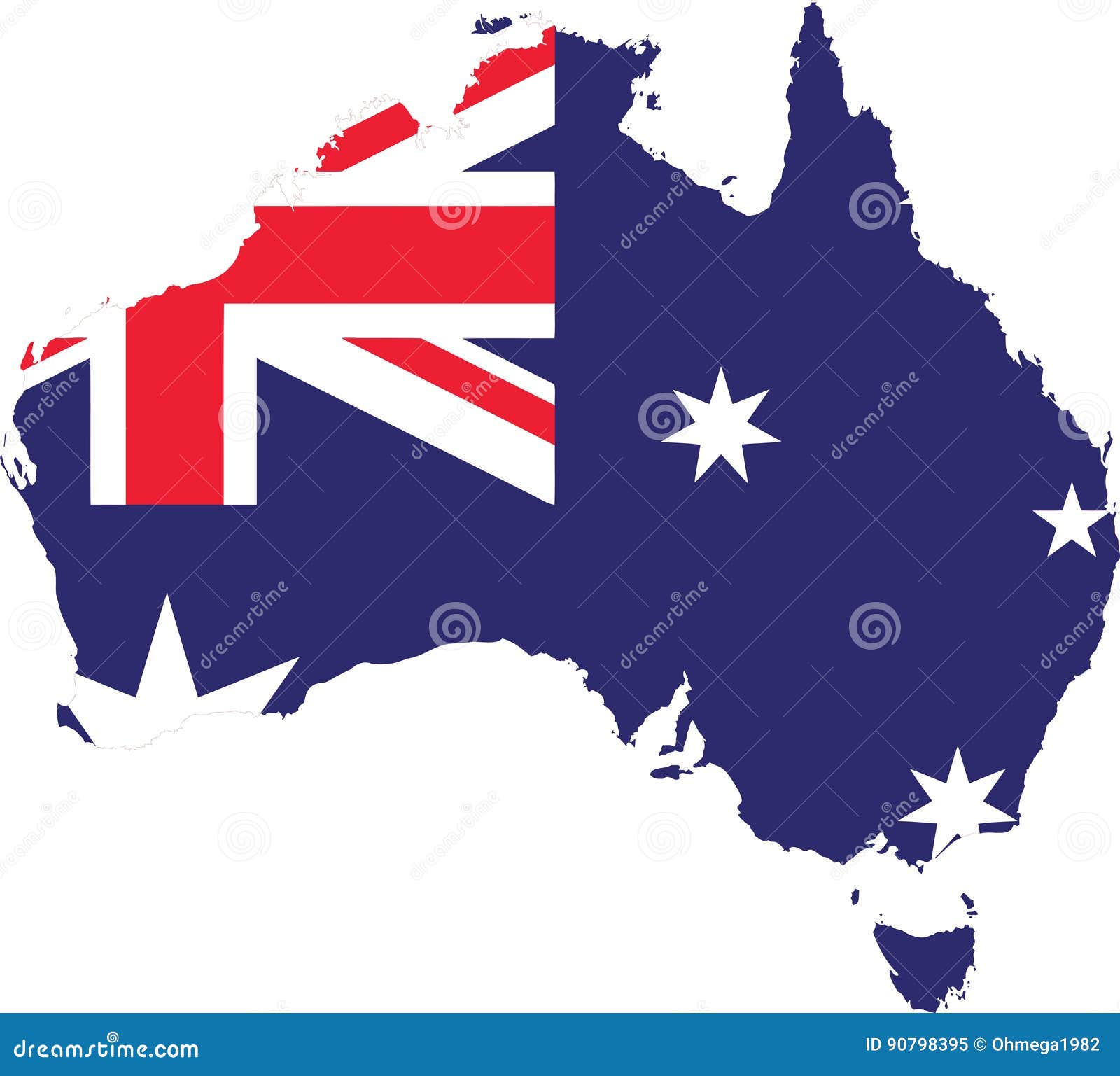 Australia - Map And Flag - Infographic Illustration | CartoonDealer.com ...