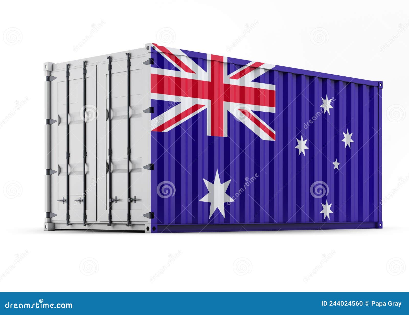 Australia Flag Shipping Container Stock Photo - Image of shipping ...