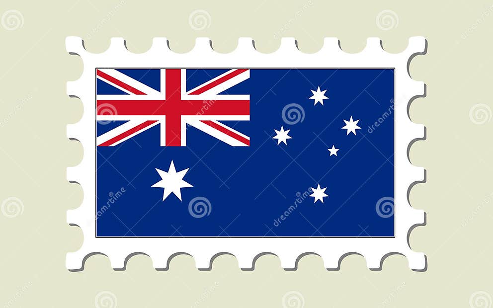 Australia Flag Stamp stock vector. Illustration of wave - 7533808