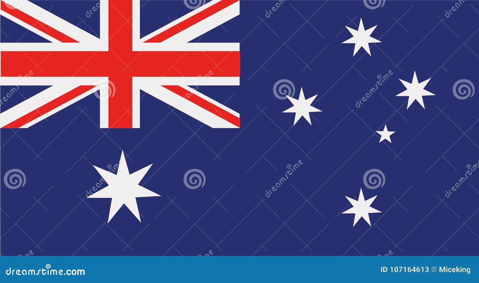 Australia flag vector stock vector. Illustration of sydney - 107164613