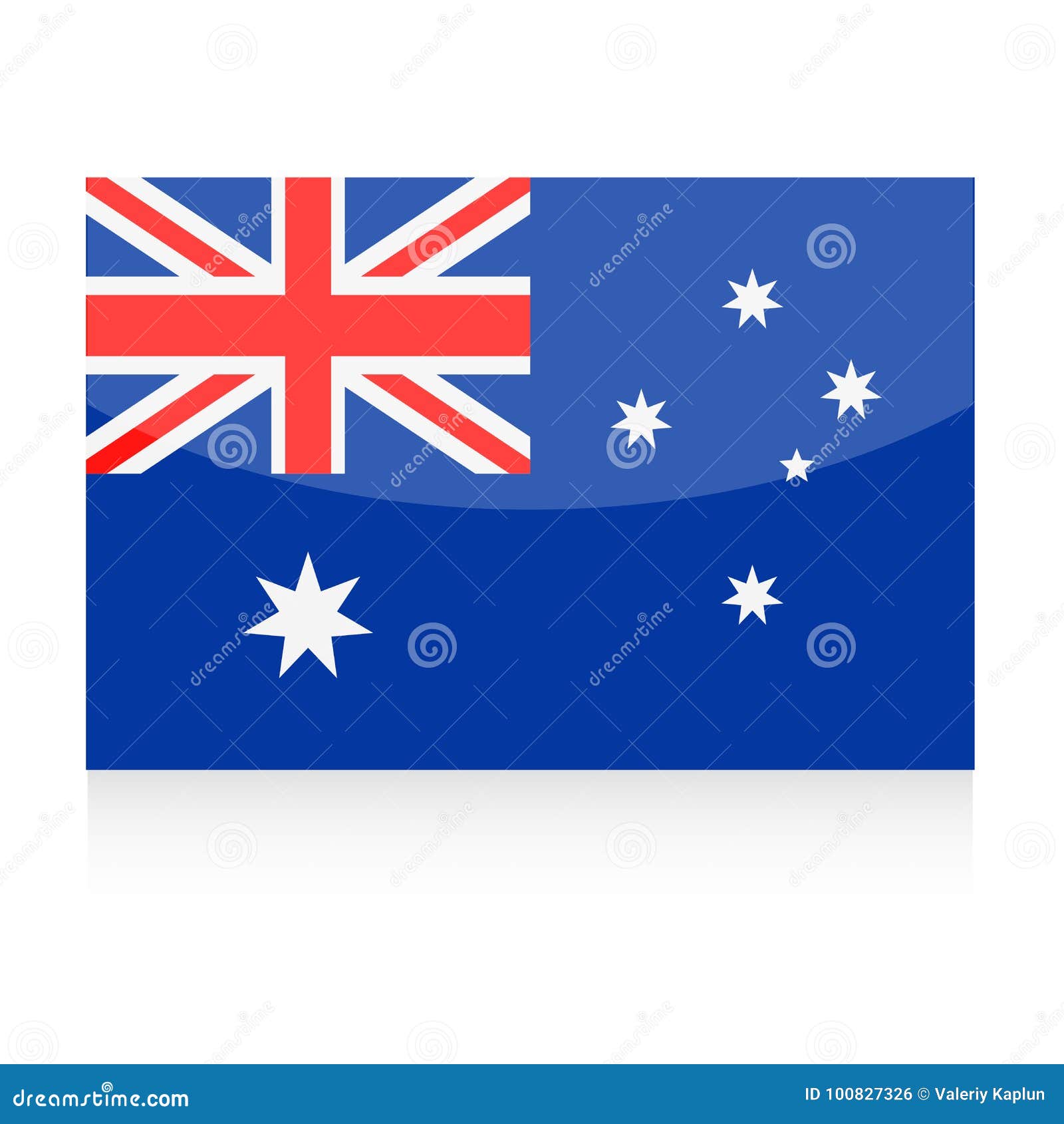 Australia Flag Vector Icon stock illustration. Illustration of freedom ...