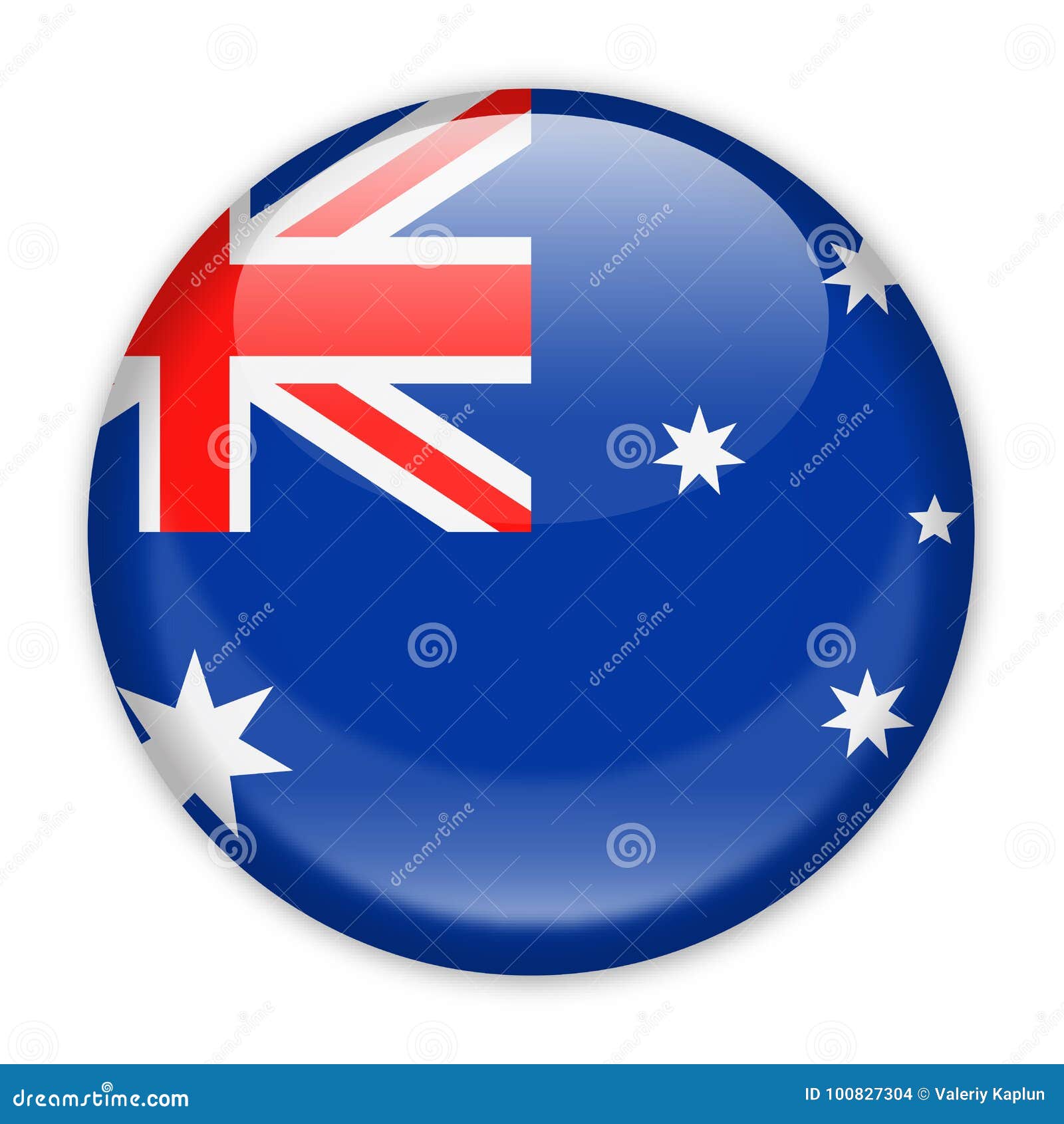 Australia Flag Vector Round Icon Stock Illustration - Illustration of ...