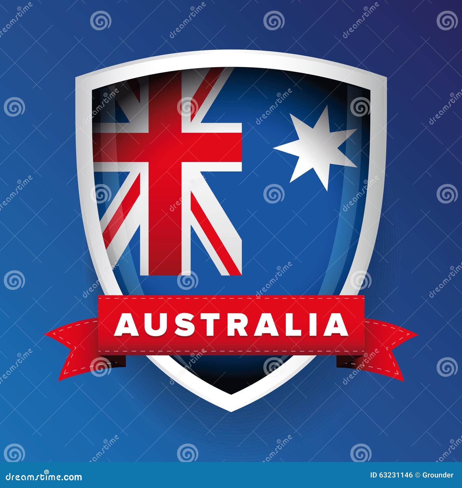 Australia Flag Vector Shield Stock Vector - Illustration of australia ...