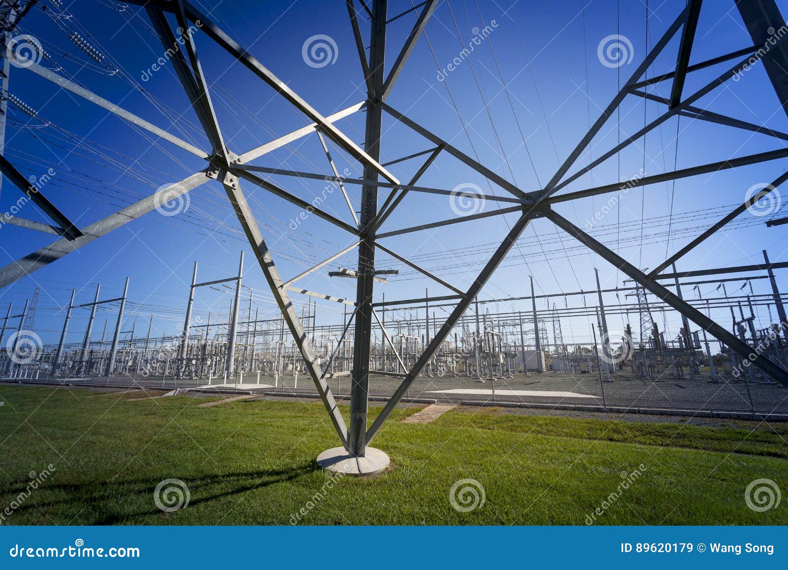 Large substation stock image. Image of generation, front - 89620179