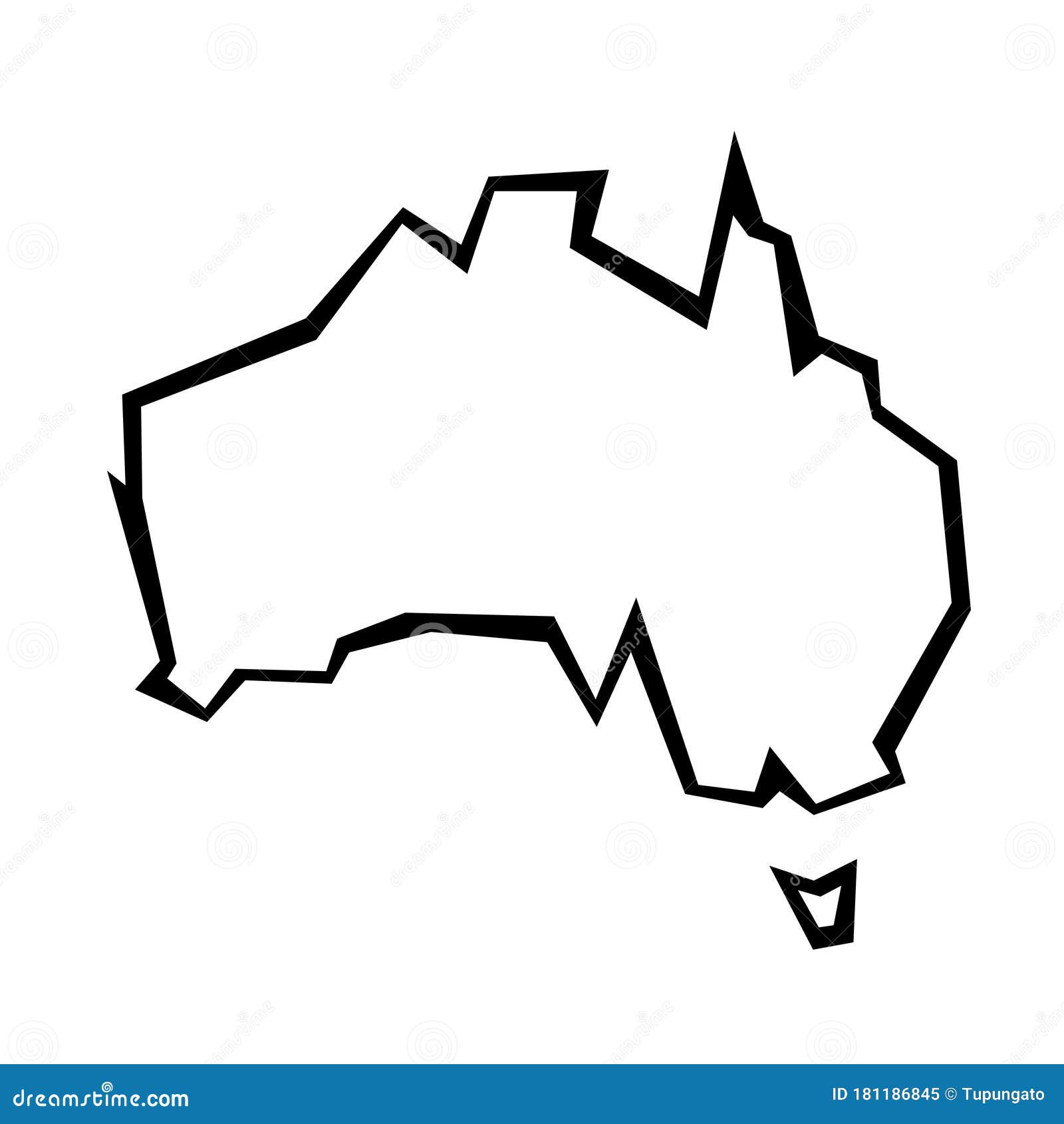 Australia geometric map stock illustration. Illustration of shape ...