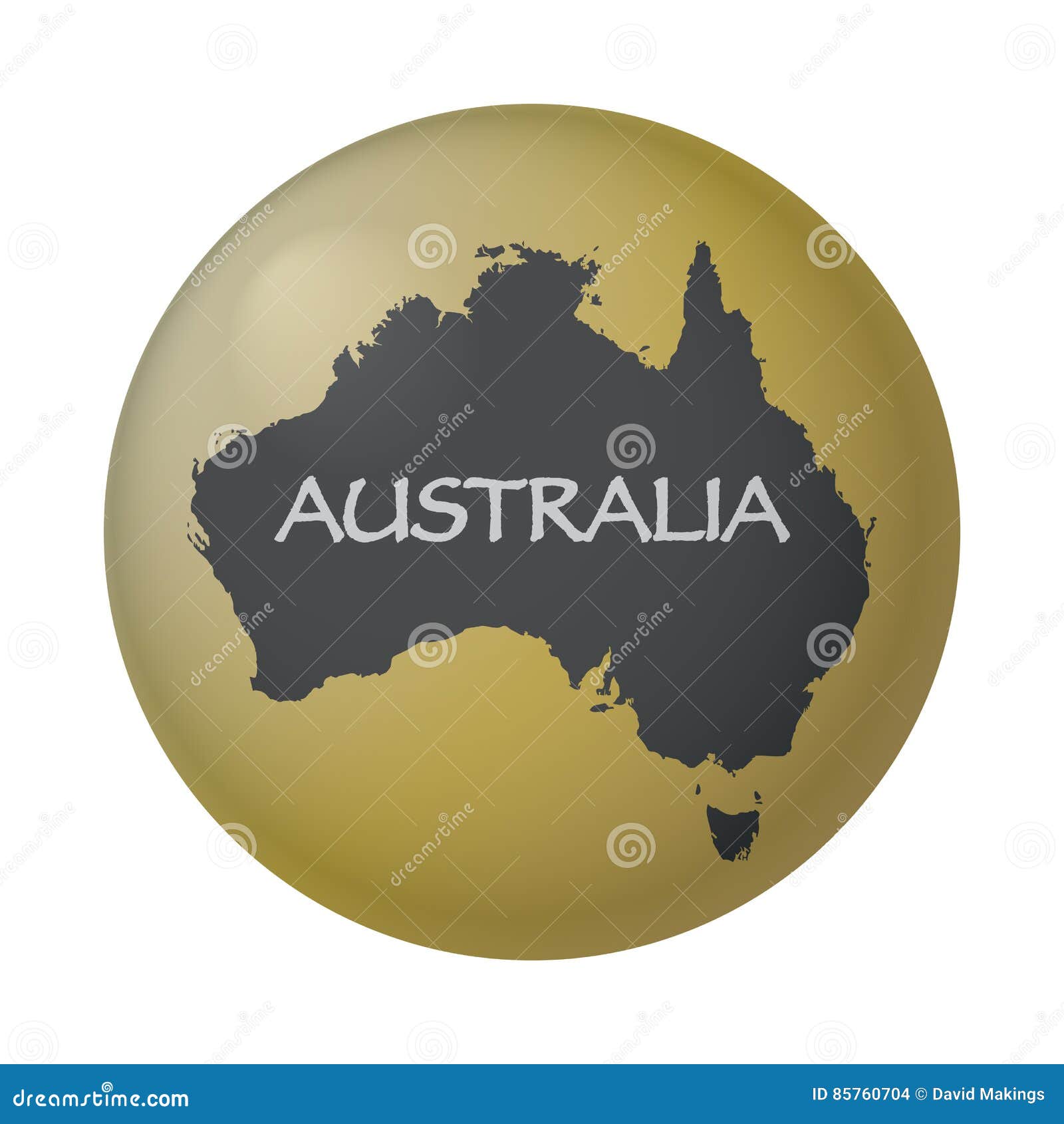 Australia Gold Coin stock illustration. Illustration of territory ...