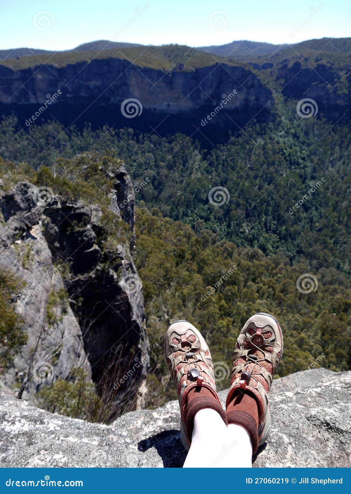 Australia: Hiking Blue Mountains Stock Image - Image of shoes, forest ...