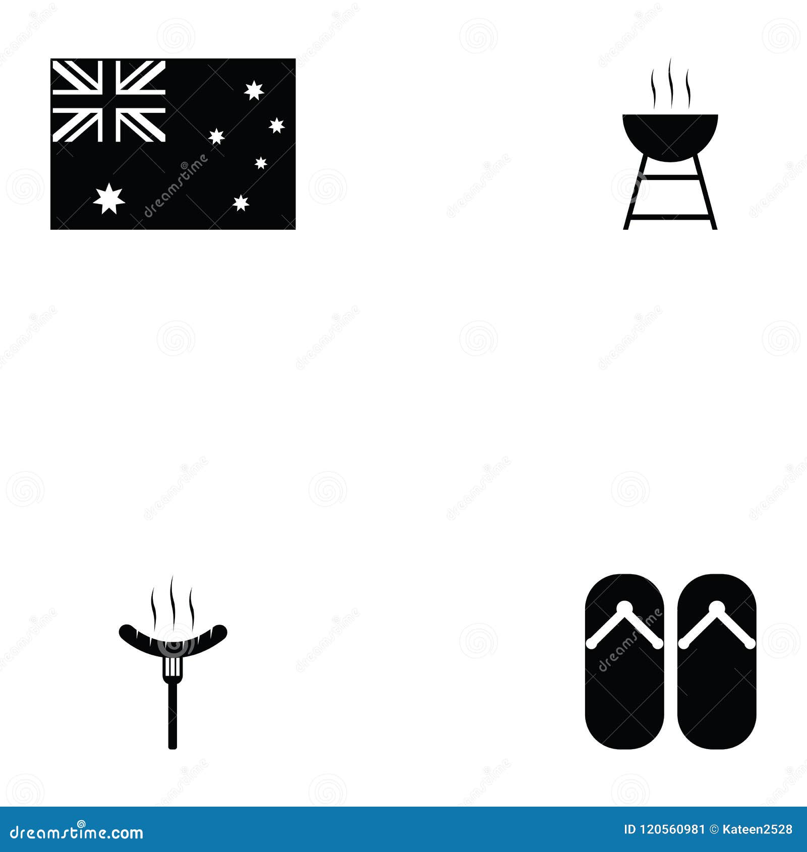 Australia icon set stock vector. Illustration of country - 120560981