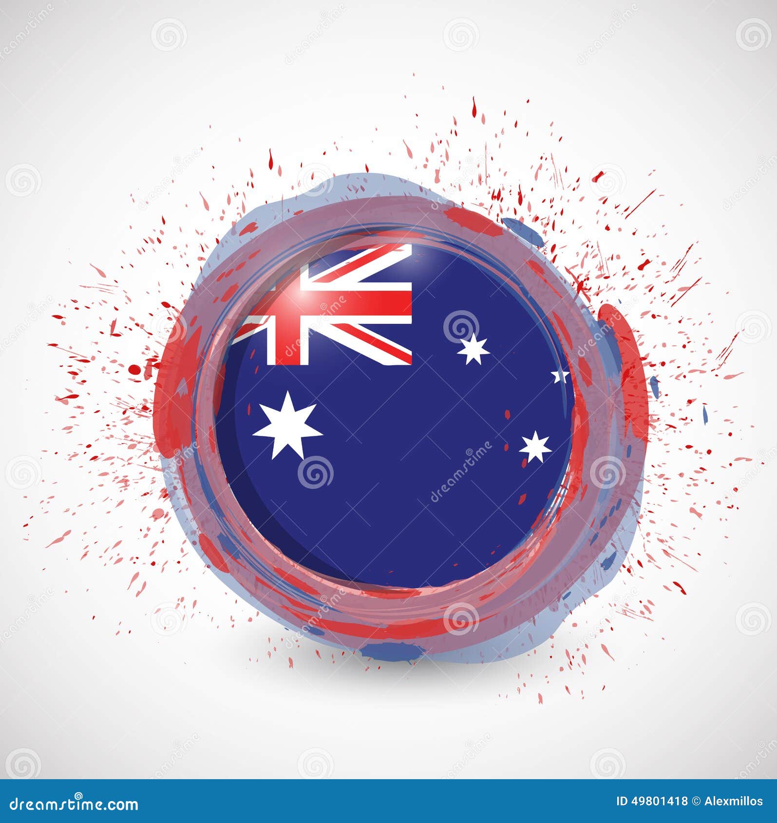 Australia Ink Flag Illustration Design Stock Illustration ...