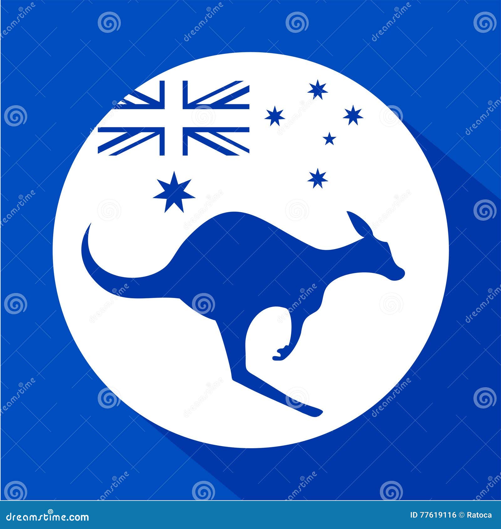 Australia kangaroo icon stock vector. Illustration of kangaroo - 77619116