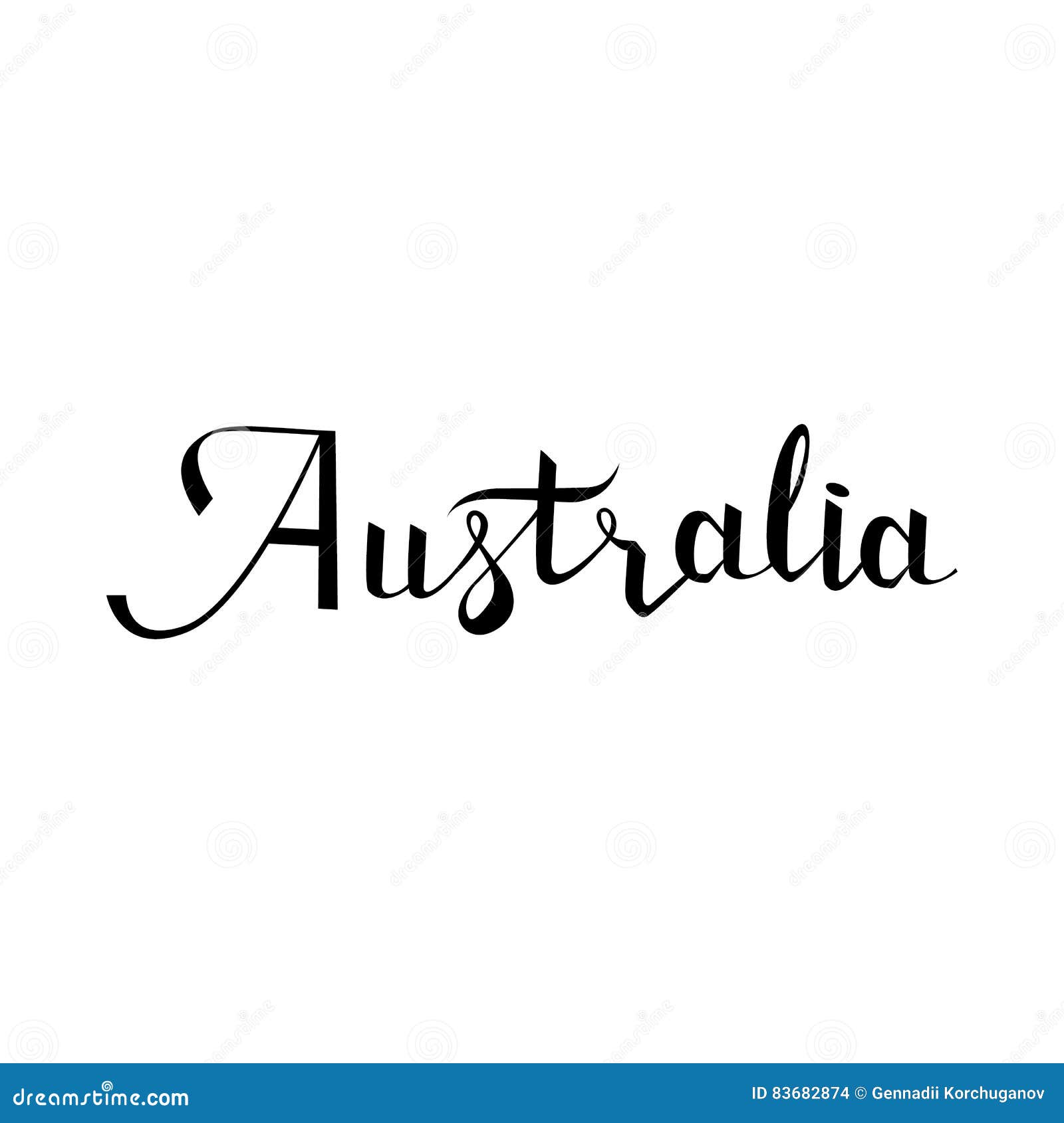Australia Lettering and Calligraphy Stock Vector - Illustration of ...