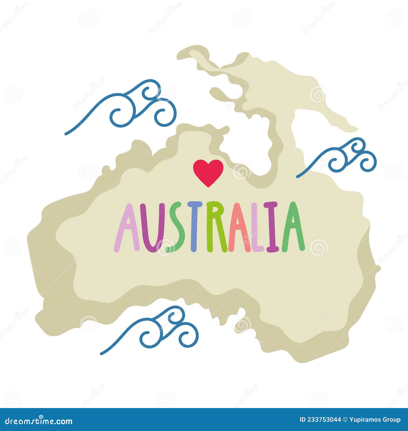 Australia Map Lettering In Map Shape. Australia Map Typography Vector ...