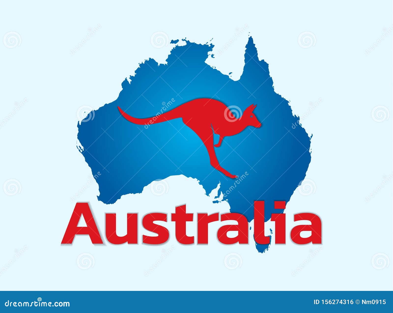 Australia Map Logo Illustration Of Two Kangaroo Stars Vector.symbol ...