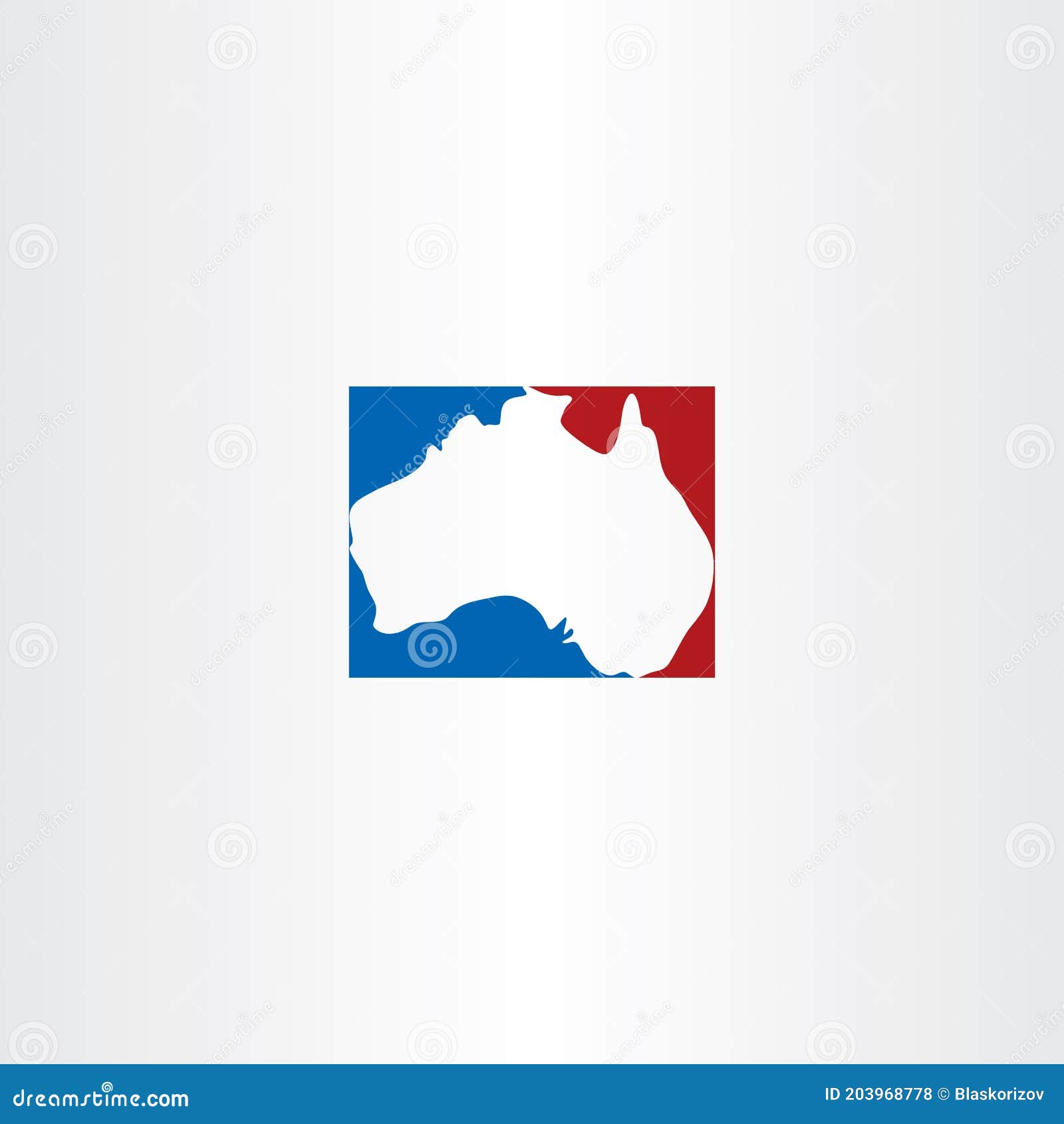 Australia Map Logo Illustration Of Two Kangaroo Stars Vector.symbol ...